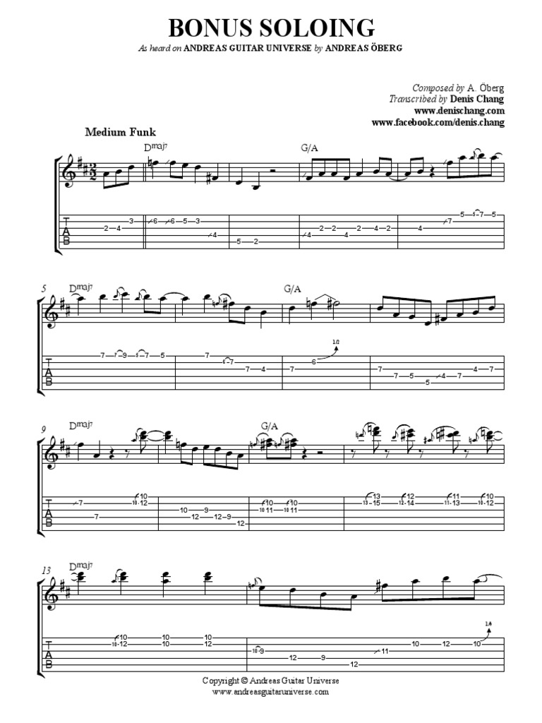 Andreas Oberg - Bonus Soloing | PDF