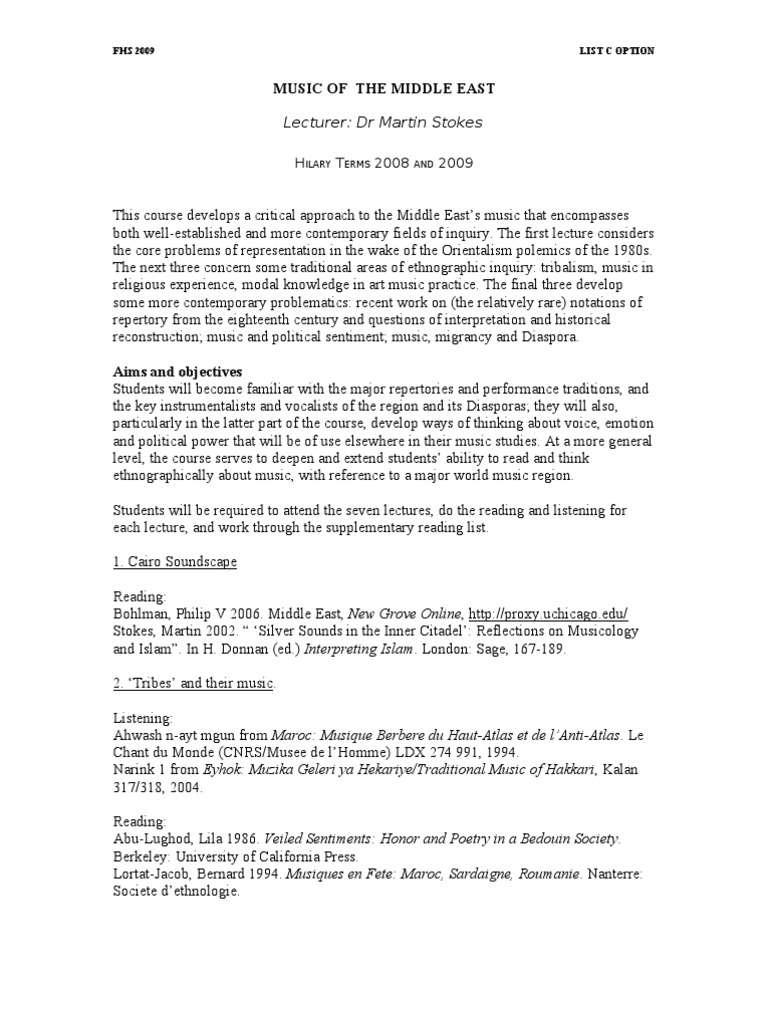 Martin - Music of The Middle East | PDF | Performing Arts ...