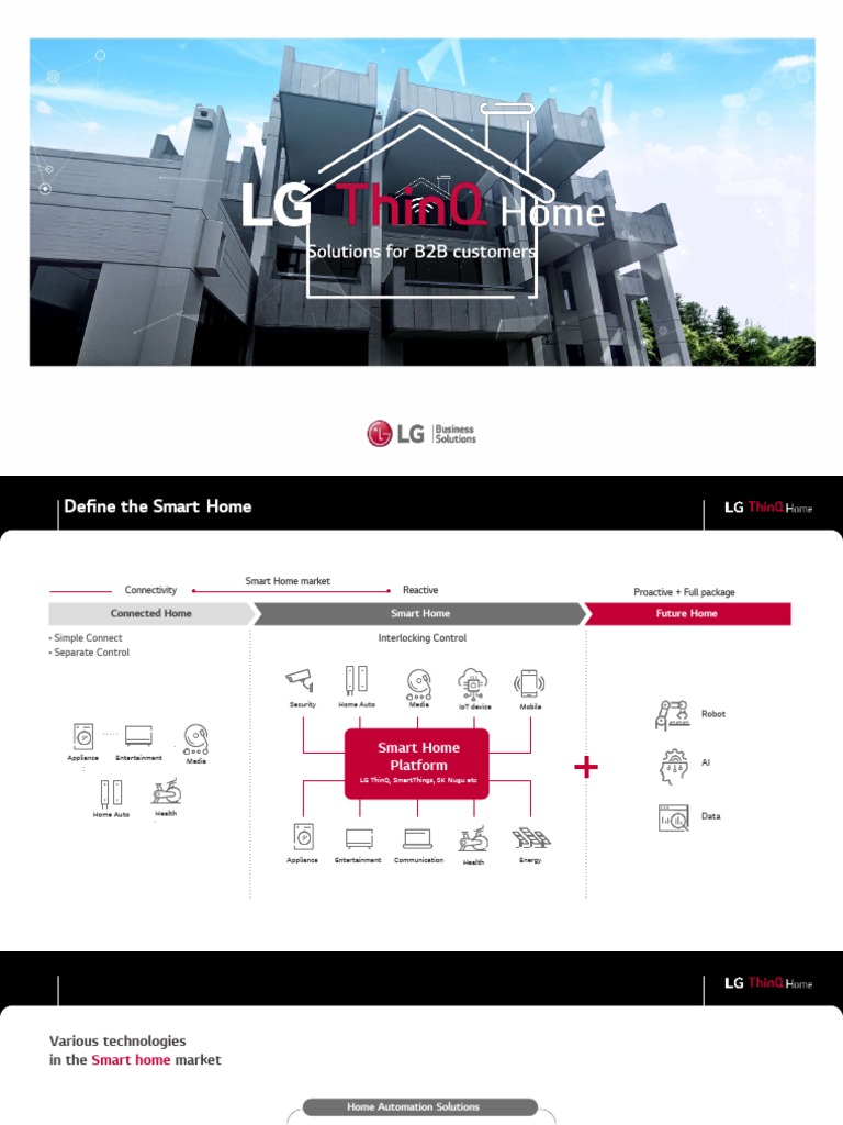 LG ThinQ Home (Smart Home Solutions) | Download Free PDF | Home ...