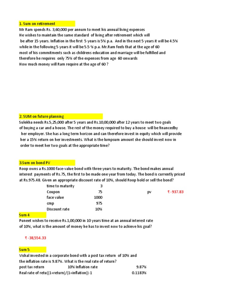 Time Value | PDF | Retirement | Interest