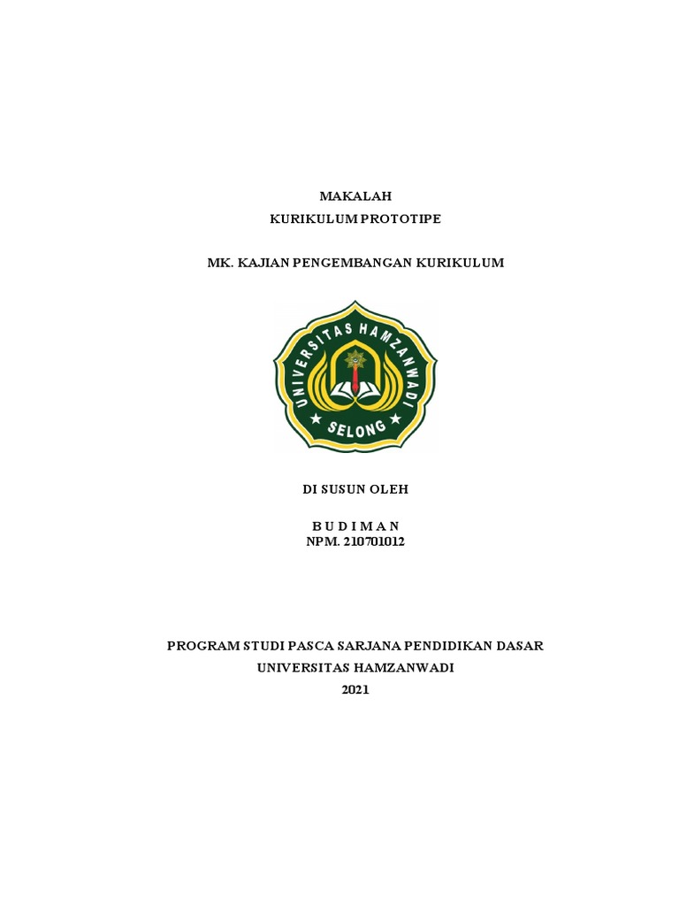 Makalah MK Peng. Kurikulum | PDF | Kesehatan Holistik