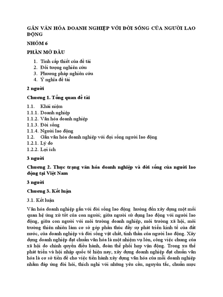 TIỂU LUẬN VHDN | PDF