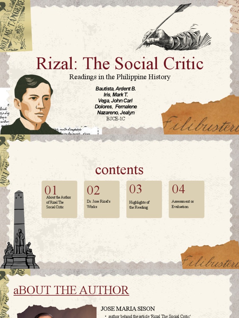Rizal The Social Critic | PDF | Philippines