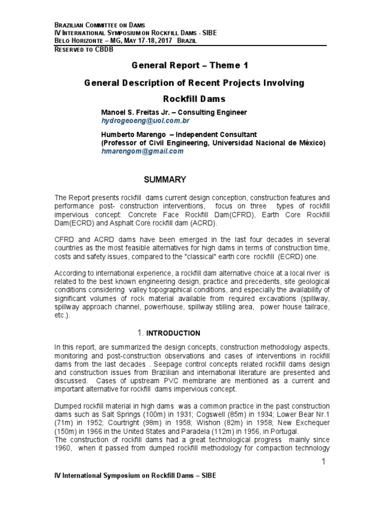 Rockfill Dams: Design & Construction | PDF | Dam | Rock (Geology)