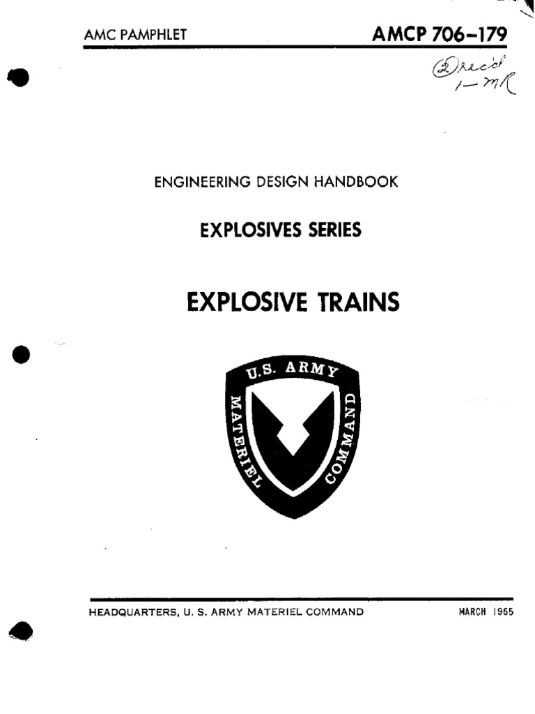 Amcp 706-179-Explosives Train Data1 | PDF