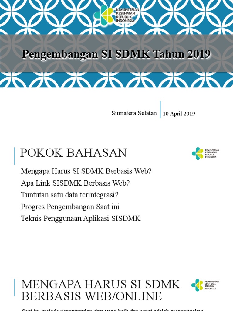 Pengembangan SISDMK | PDF