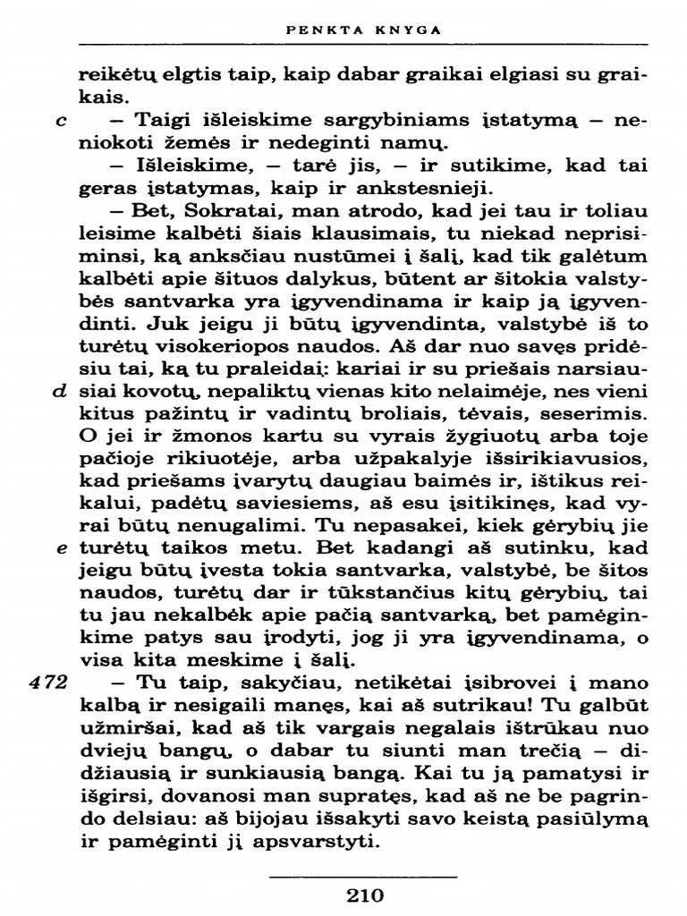 4 Seminaras Platonas, Valstybė 5-7 Knygos-1 | PDF