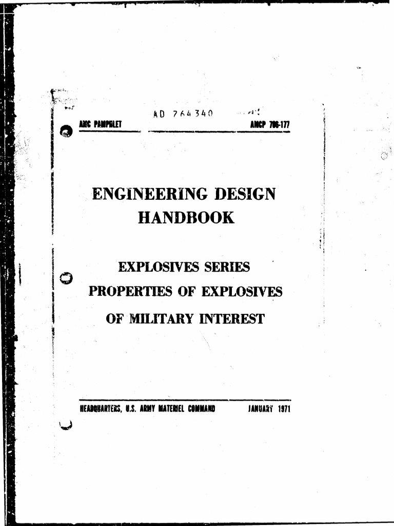 AMCP 706-177, Properties of Explosives | PDF | Combustion | Explosion