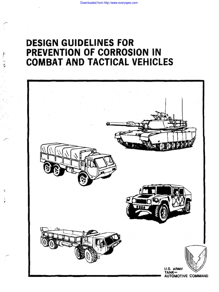Army Dsn Guide Corrosion Combat Vehicles 1988 Pdf Corrosion
