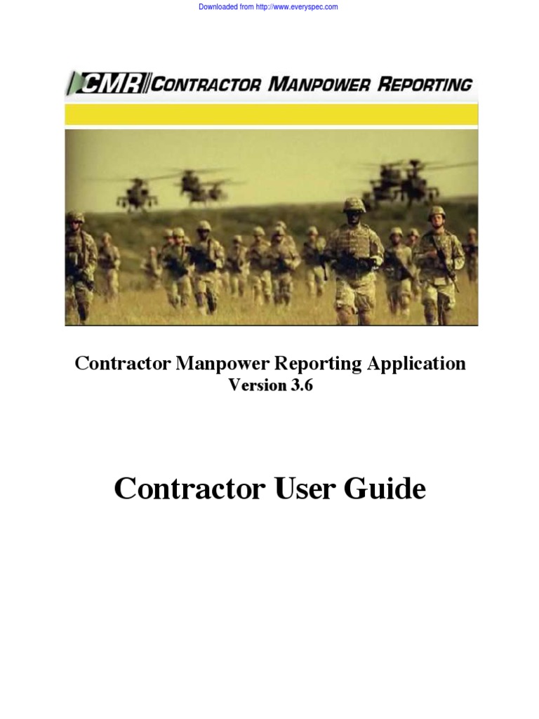 ARMY CMR USER GUIDE CNTR RPTG V3x6 | PDF | Microsoft Excel | Password