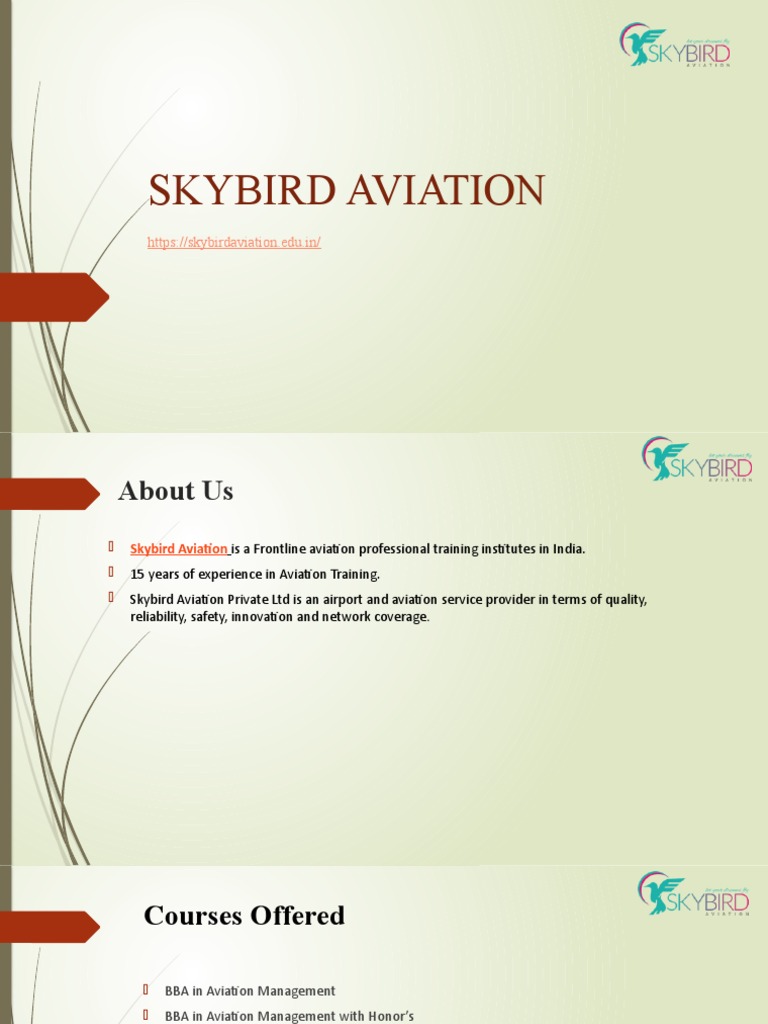 Skybird Aviation | PDF | Flight Attendant | Master Of Business Administration