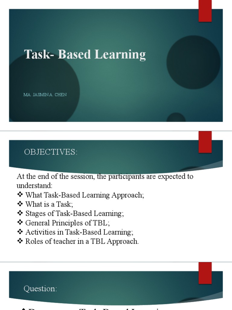 Task Based Learning | Download Free PDF | Learning | Language Acquisition