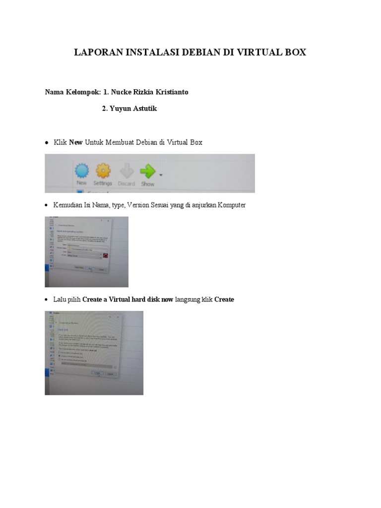 LAPORAN INSTALASI DEBIAN DI VIRTUAL BOX Nucke | PDF