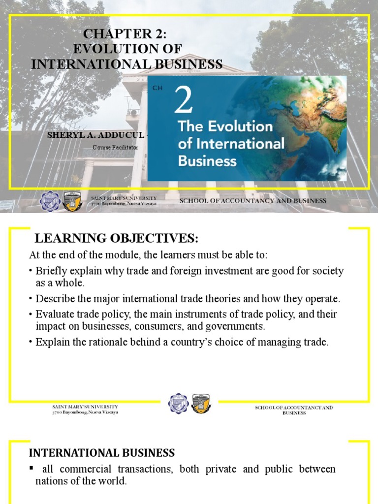 Ch02 Evolution of Intl Business | PDF | Trade | World Economy