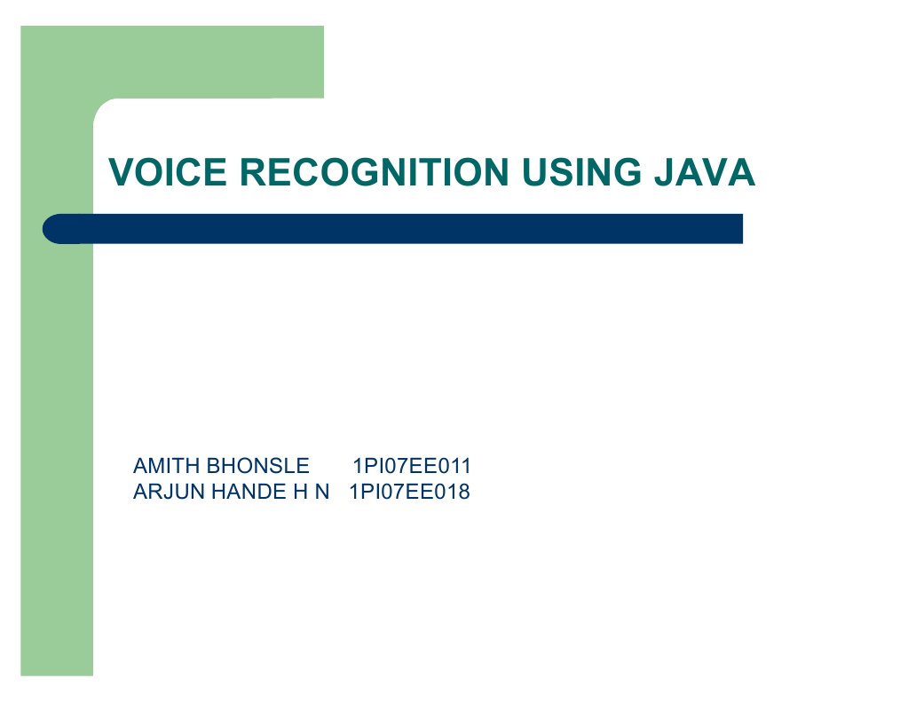 Voice Recognition Using Java | PDF | Speech Recognition | Eclipse (Software)