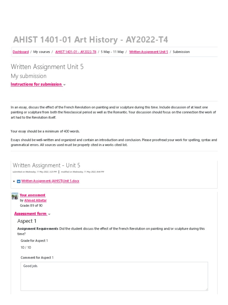 01 Written Assignment Unit 5 | PDF | Essays | Human Communication 01 Written Assignment Unit 5 | PDF | Essays | Human Communication