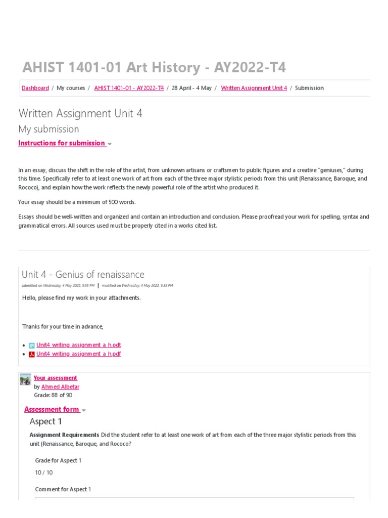 01 Written Assignment Unit 4 | PDF | Essays | Linguistics