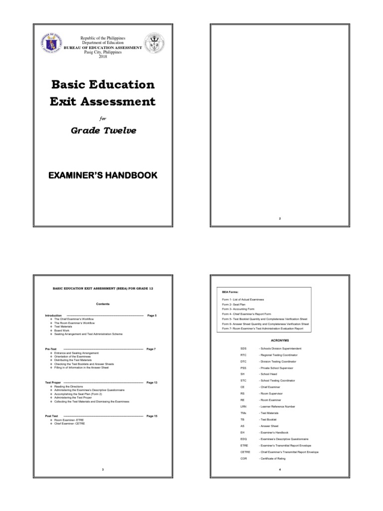 Grade 12 Exit Assessment Examiner Handbook | PDF | Literacy