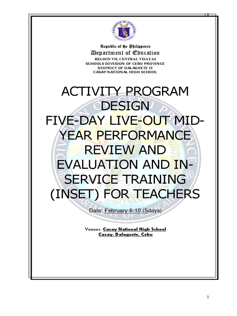 Activity Design Inset Feb2023 | PDF | Educational Technology | Business