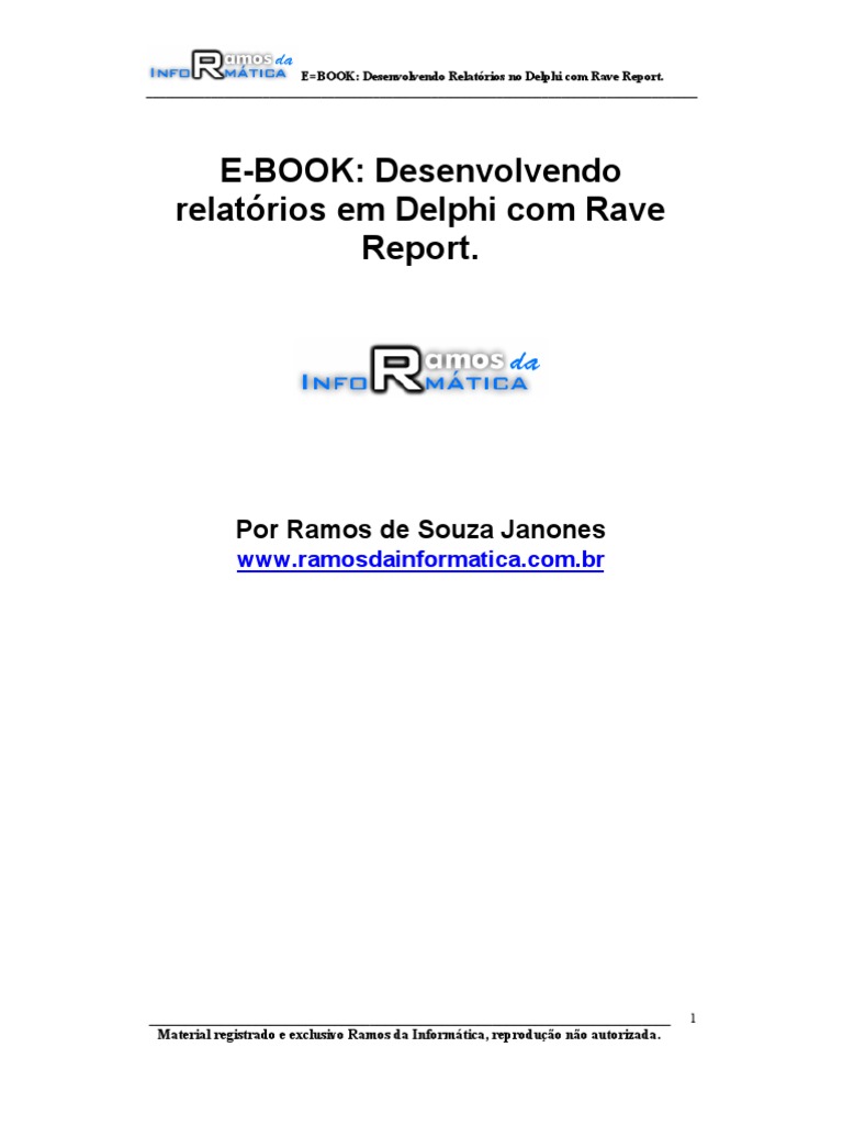 Livro Rave Report Com Delphi - Ramos de Souza Janones | PDF | Janela ...