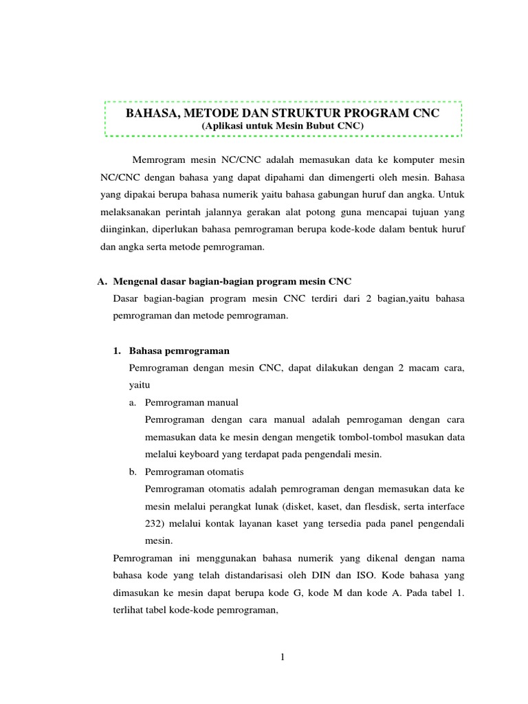 Panduan Pemrograman CNC | PDF | Komputer