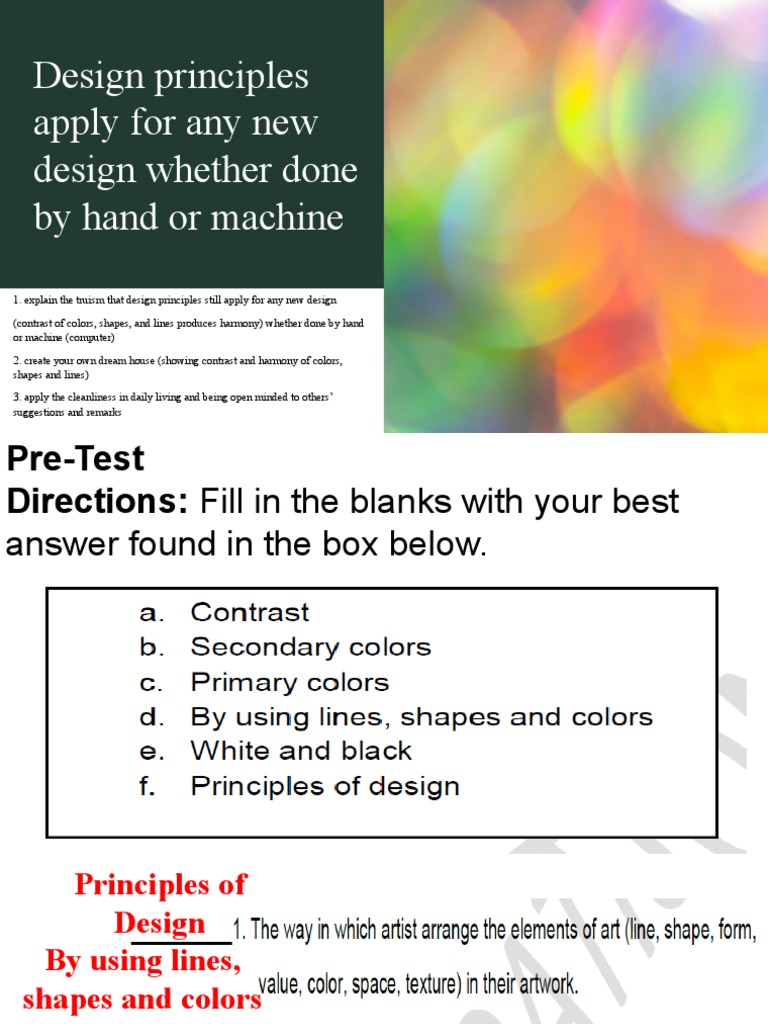 Design Principles Apply For Any New Design Whether | PDF | Vision ...