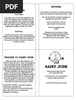 Novena To Saint Jude | PDF | Prayer | Mary, Mother Of Jesus