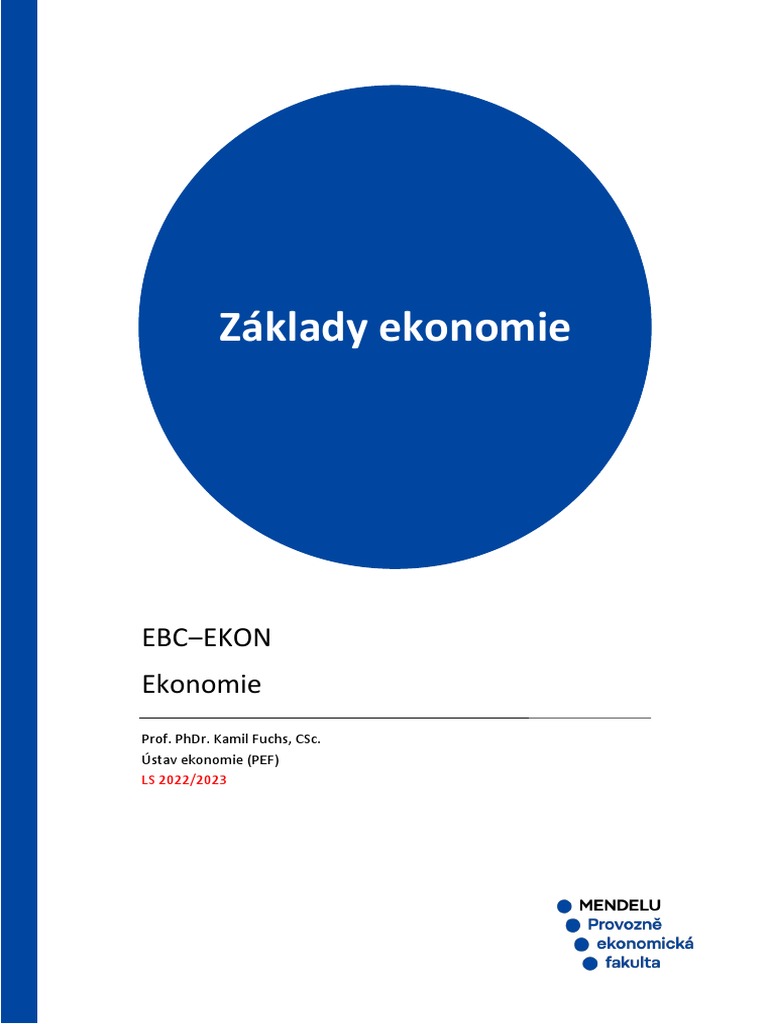 Zaklady Ekonomie - Ucebni Text | PDF