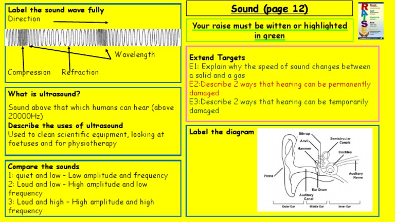 Y7 Homework RAISE Sound | PDF | Science & Mathematics