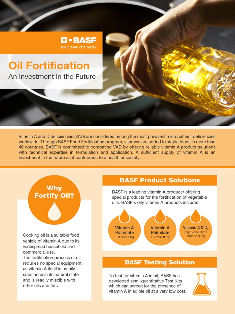 BASF Oil-Fortification Flyer FA | PDF | Vitamin A | Vitamin
