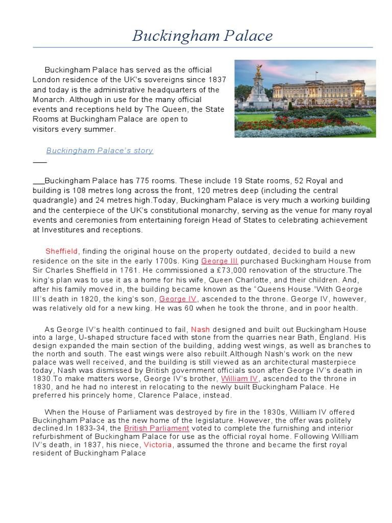 Buckingham Palace | PDF | Forms Of Government | Government