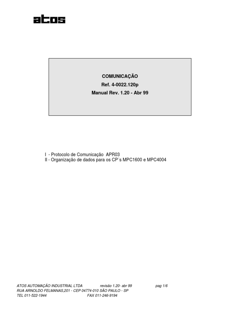 Protocolo APR03 | PDF | Byte | Mordeu