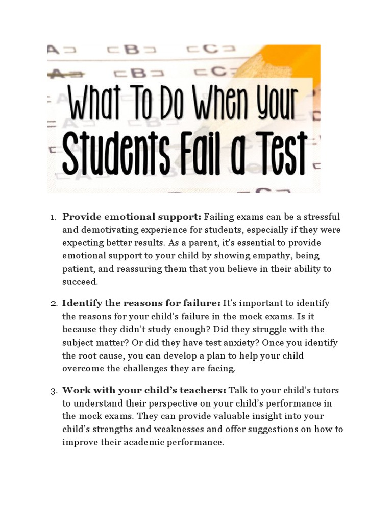 Advice From A Teacher How Can I Help My Child If They Fail Their Mock