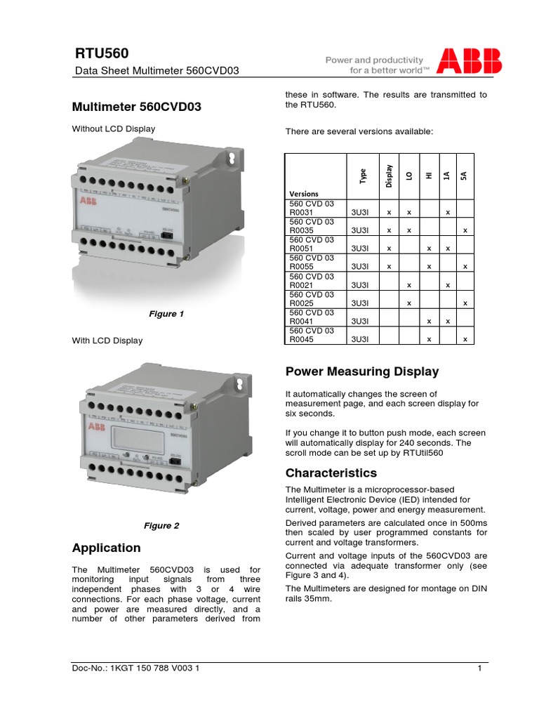E560 CVD03 DS | PDF | Ac Power | Computer Engineering