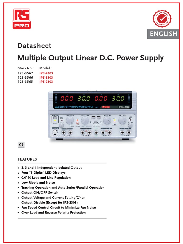 IPS Series Power Supply Overview | PDF | Power Supply | Physical Quantities