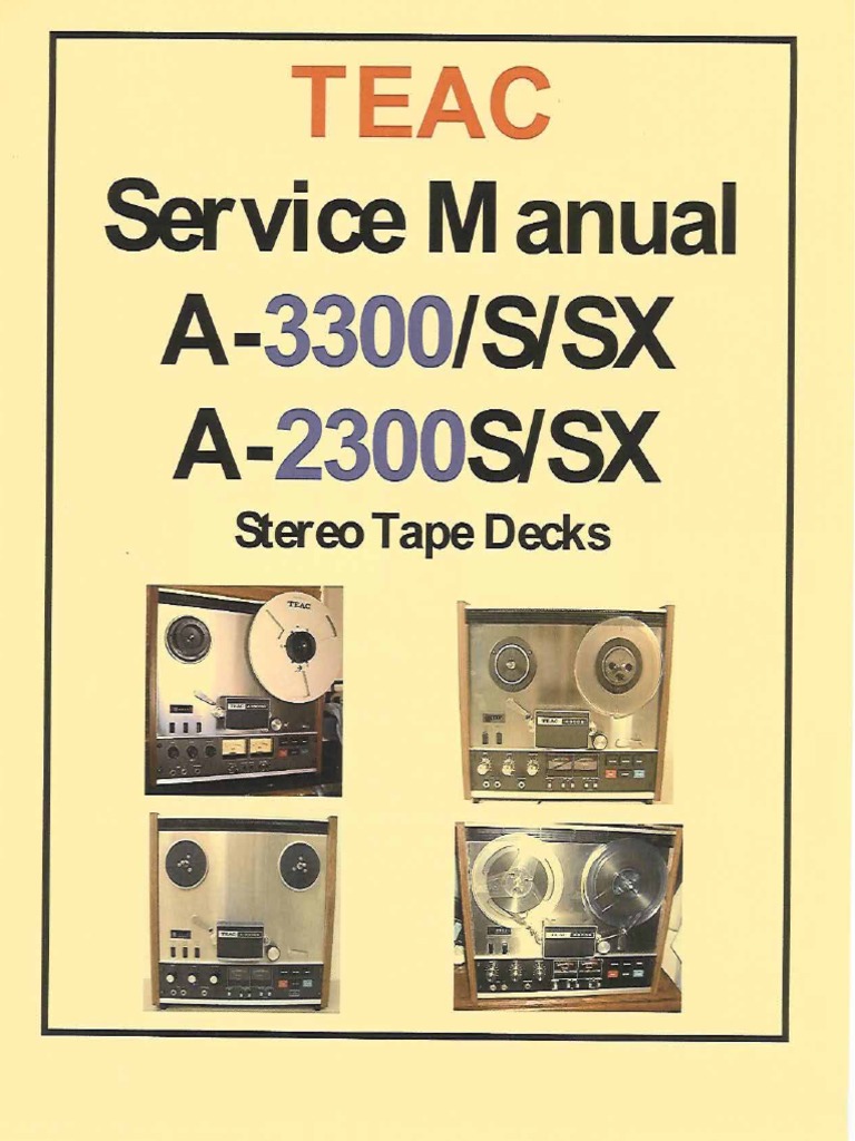Teac A 2300 S Service Manual | PDF
