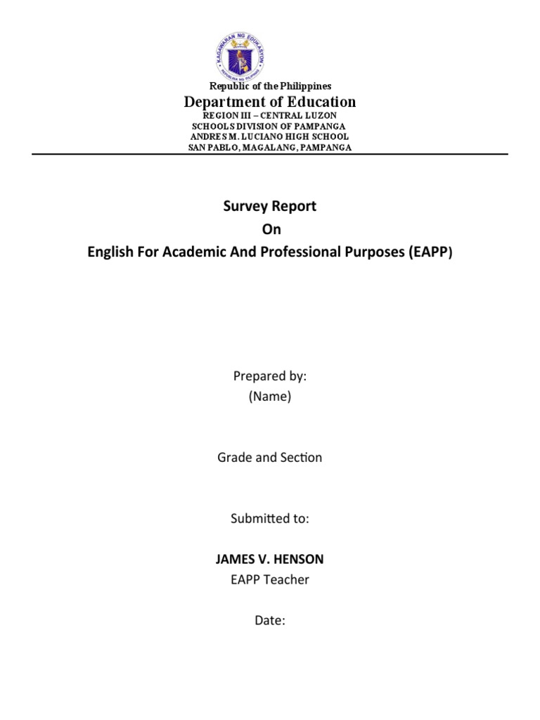 Format For Final Output in EAPP 2nd Quarter | PDF