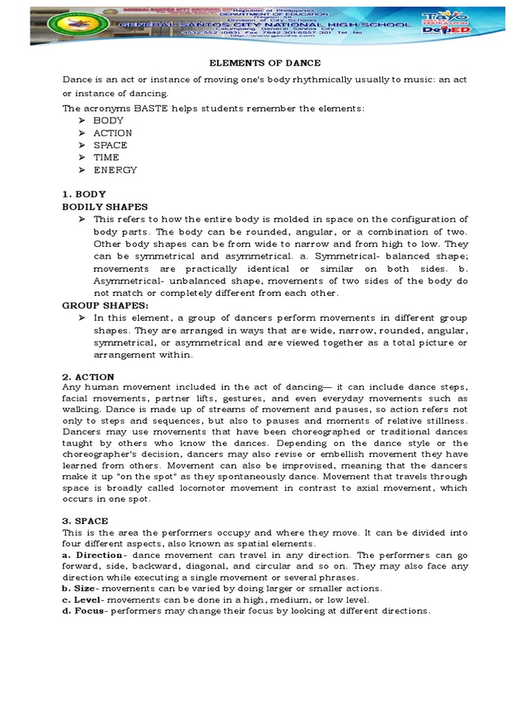 The Elements of Dance: Exploring Body, Action, Space, Time and Energy ...