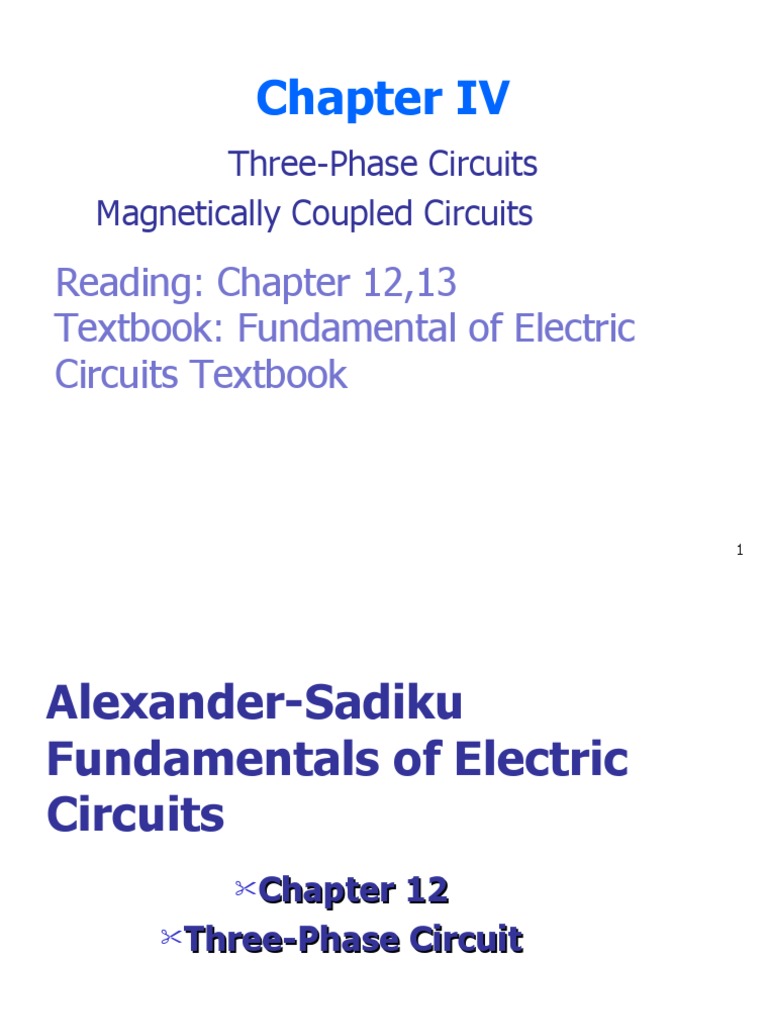LMH - Chapter4-Three Phase Circuit | PDF | Inductor | Inductance
