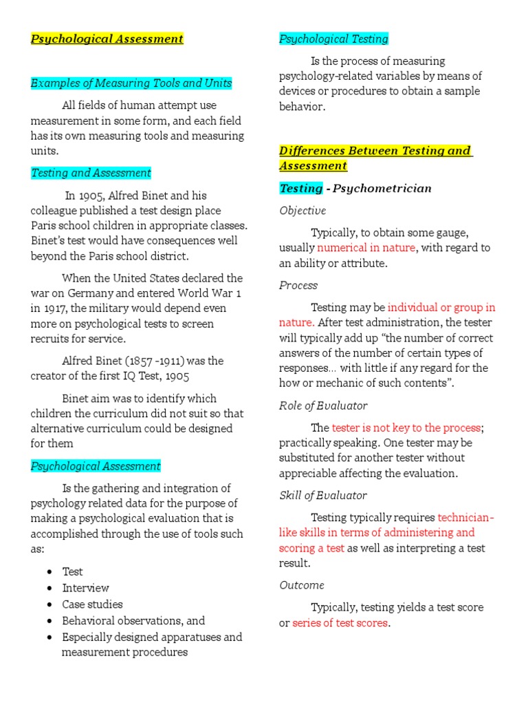 Psychological Testing and Assessment Explained | PDF | Wechsler Adult ...