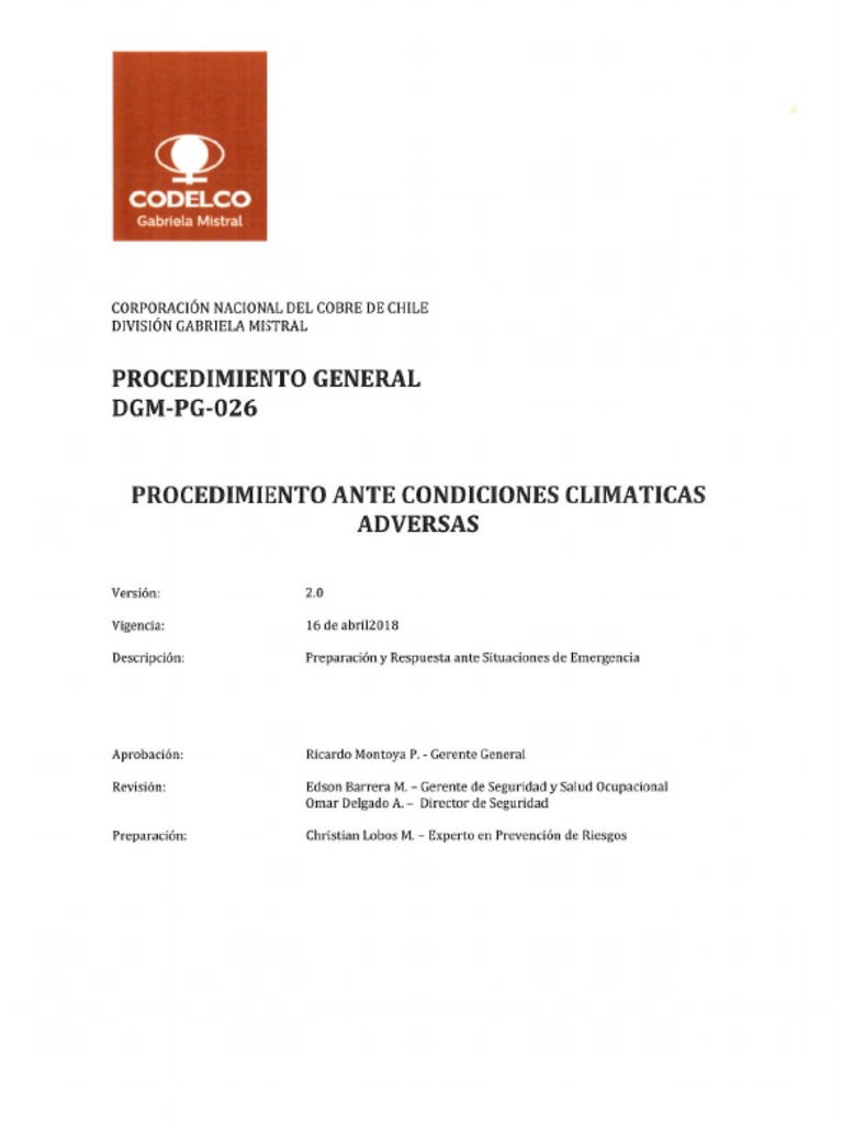 Condiciones Climaticas Adversas | PDF