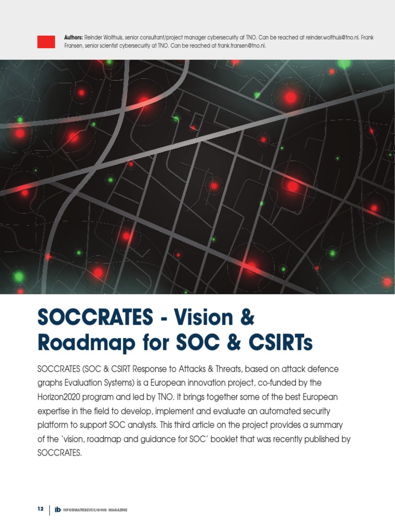 SOC VS CSIRTS PvIB-SOCCRATES-VisionRoadmap | PDF | Computer Security ...