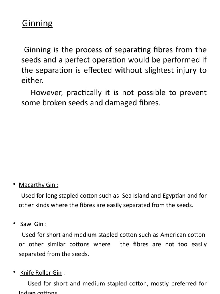 Knife Roller Ginning Process Explained | PDF | Cotton | Knife