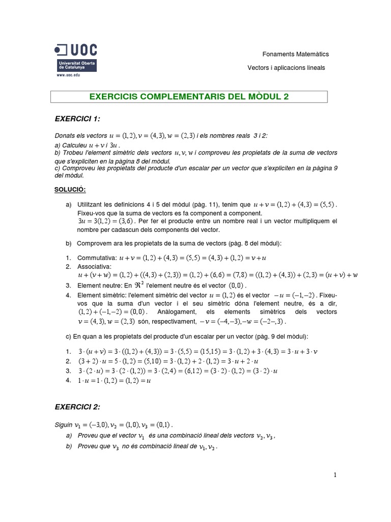 Exercicis Matemàtiques | PDF