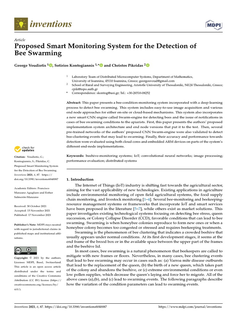 3 Proposed Smart Monitoring System For The Detection Of Bee Swarming
