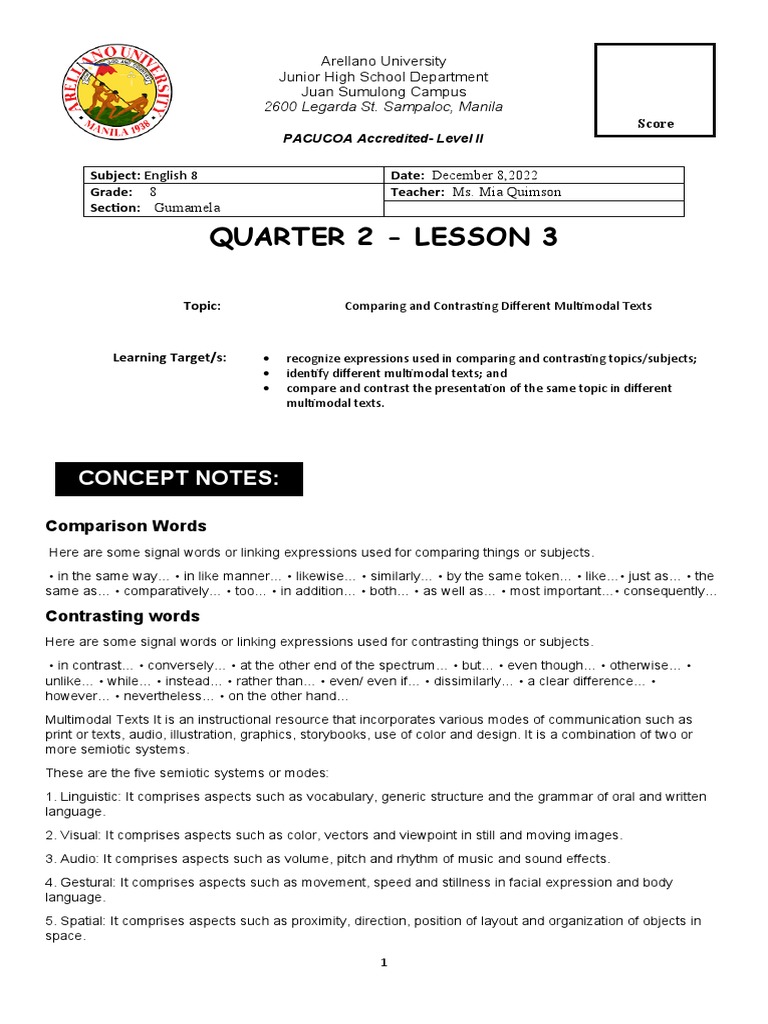 Q3 - DLP 3 Au | PDF | Writing | Human Communication