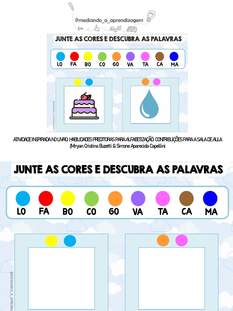 Junte As Cores e Forme Palavras - 1 | PDF