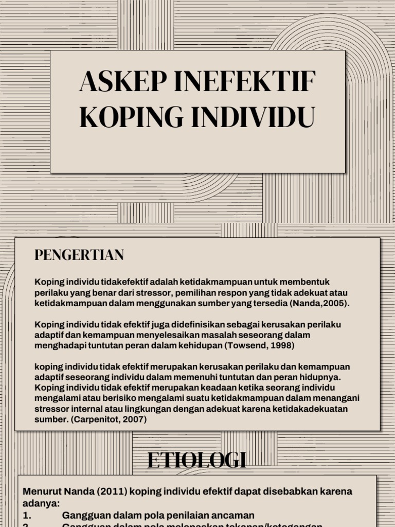 Koping Individu Tidak Efektif | PDF | Pengembangan Diri | Sains ...