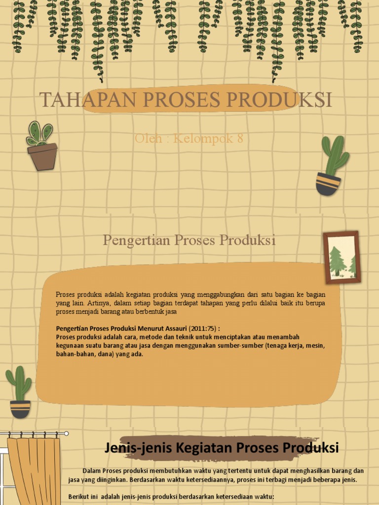 Tahapan Proses Produksi | PDF