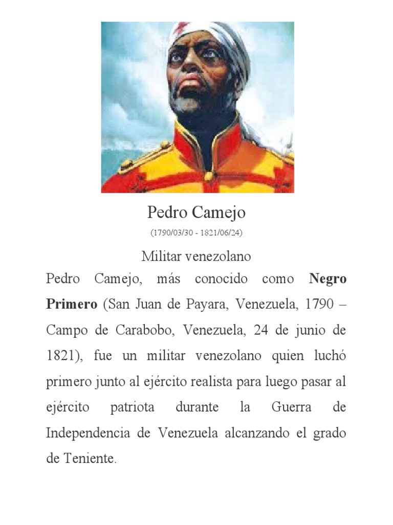 Biografia Pedro Camejo | PDF
